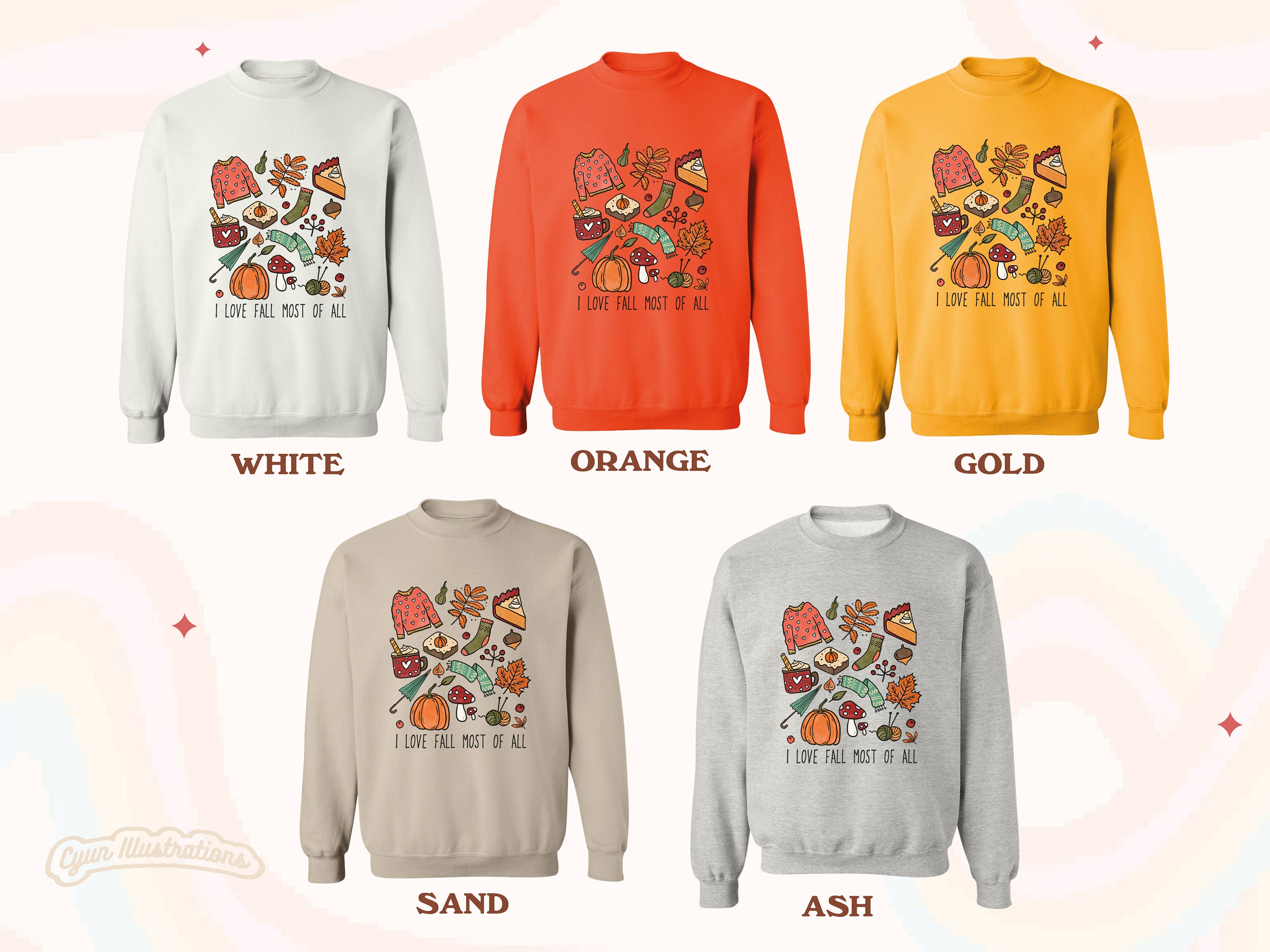 Fall Shirts for Women, Fall Favorites Tee, Women's Thanksgiving Shirt ...
