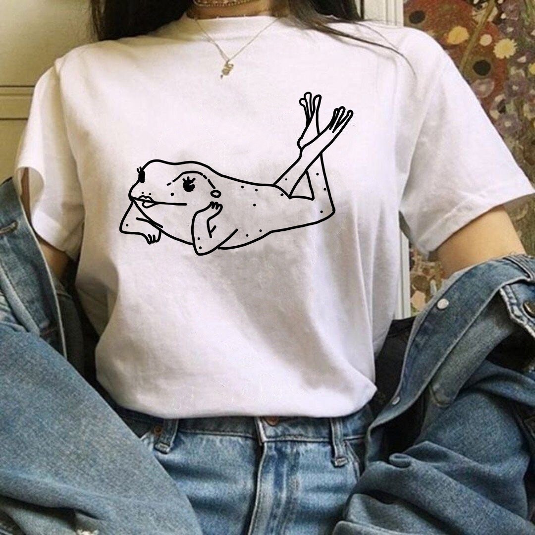 Retro Pinup Frog Tshirt, Frog Graphic Womans Tee, Indie Clothes ...