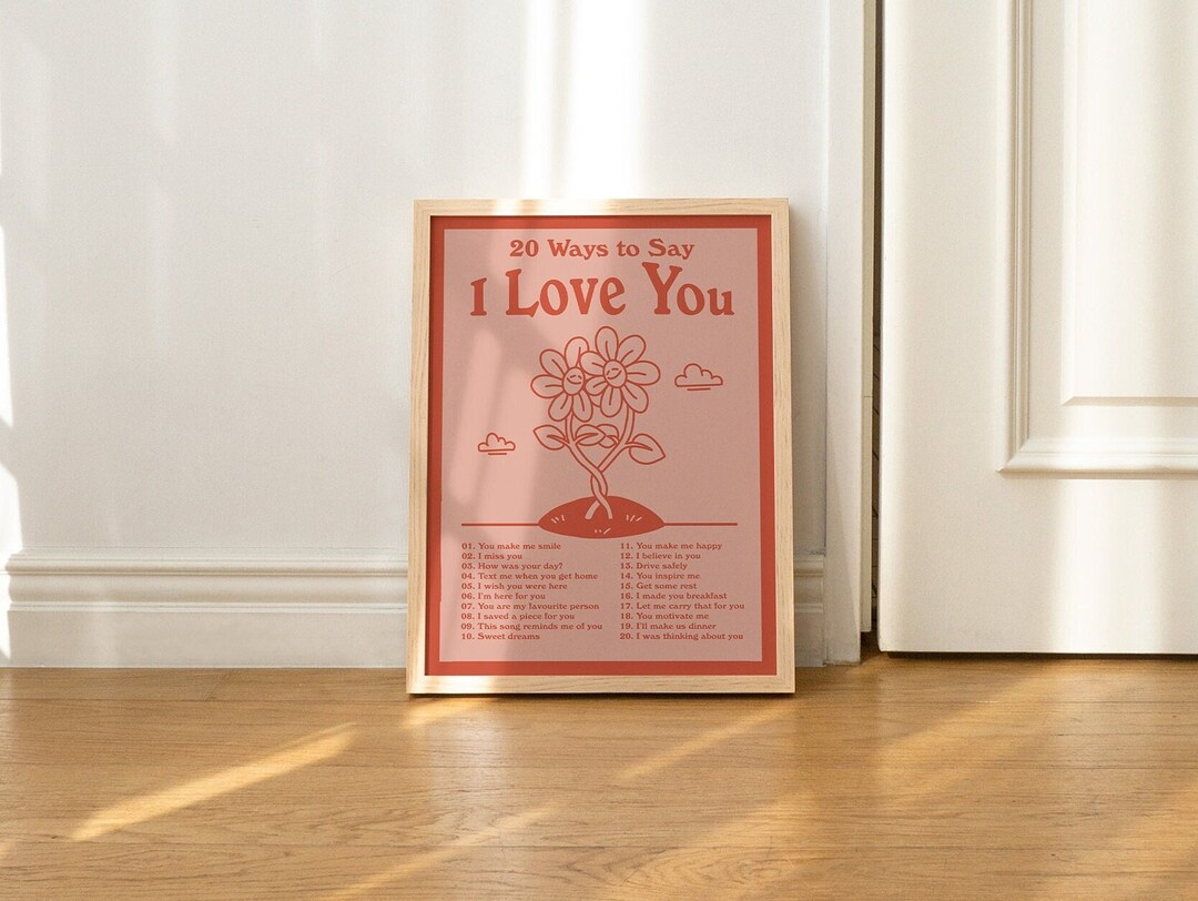 I Love You Wall Print, Positive Affirmations, Digital Download Print ...