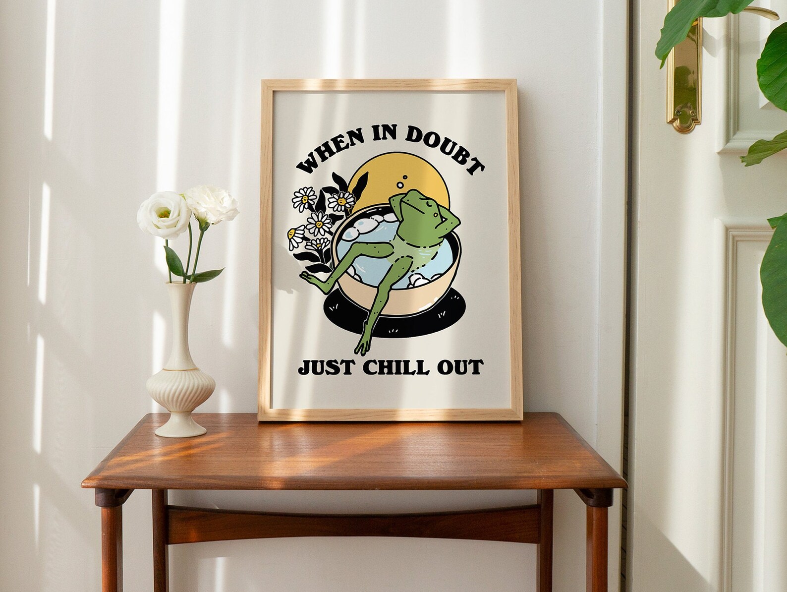 SET OF 2 Retro Frog Wall Prints Retro Quote Positive Self - Etsy