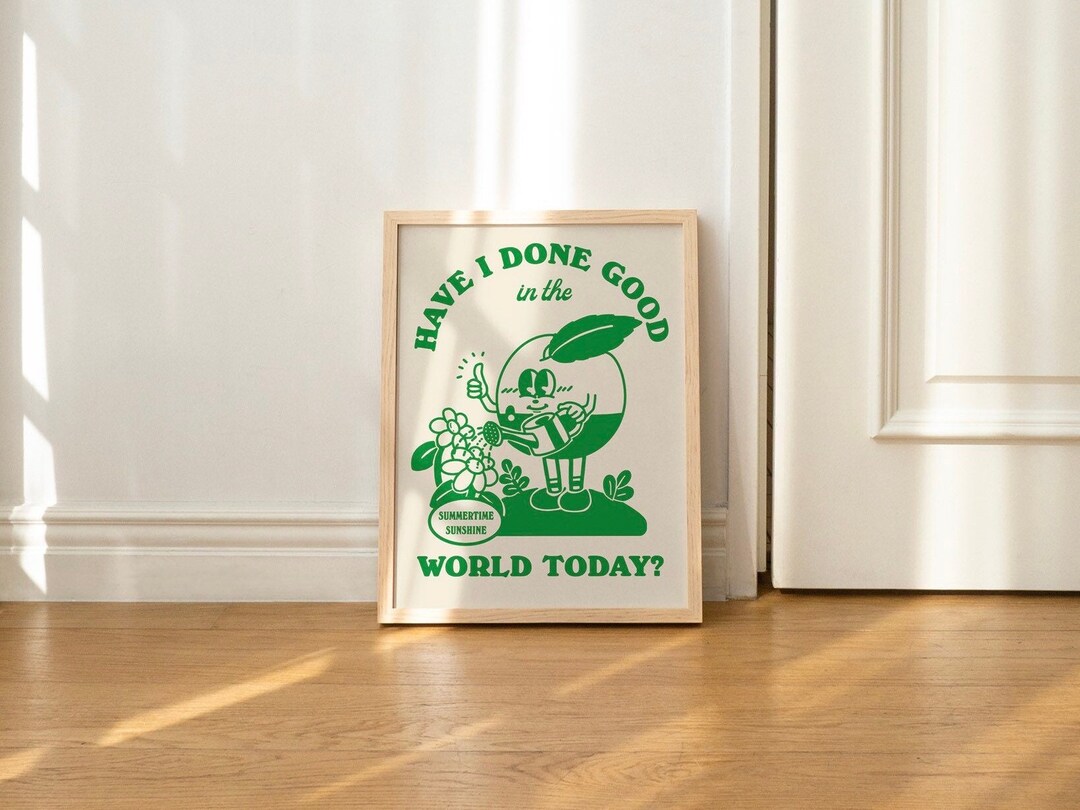 Retro Quote Art Print, Vintage Illustration Poster, Trendy 70s Print ...