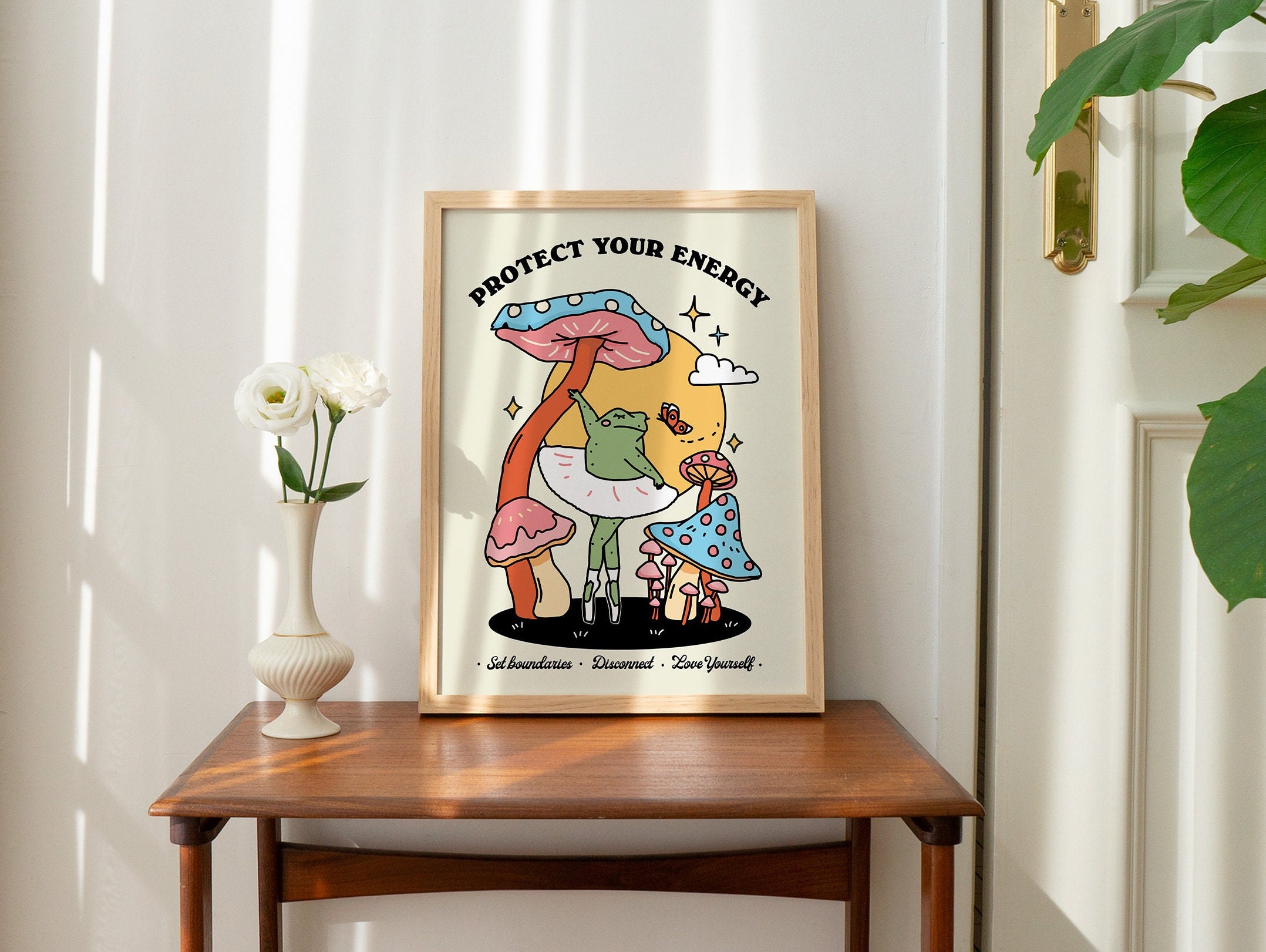 Groovy Frog Print Ballerina Wall Art Aesthetic Downloadable - Etsy