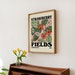 Retro Strawberry Poster Botanical Print Flower Market - Etsy