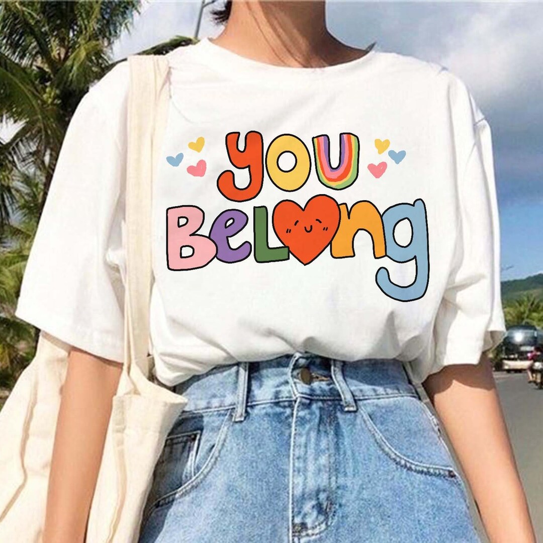 You Belong LGBTQ Pride Tshirt, LGBT T Shirt, LGBTQ Ally Shirt, Pride ...