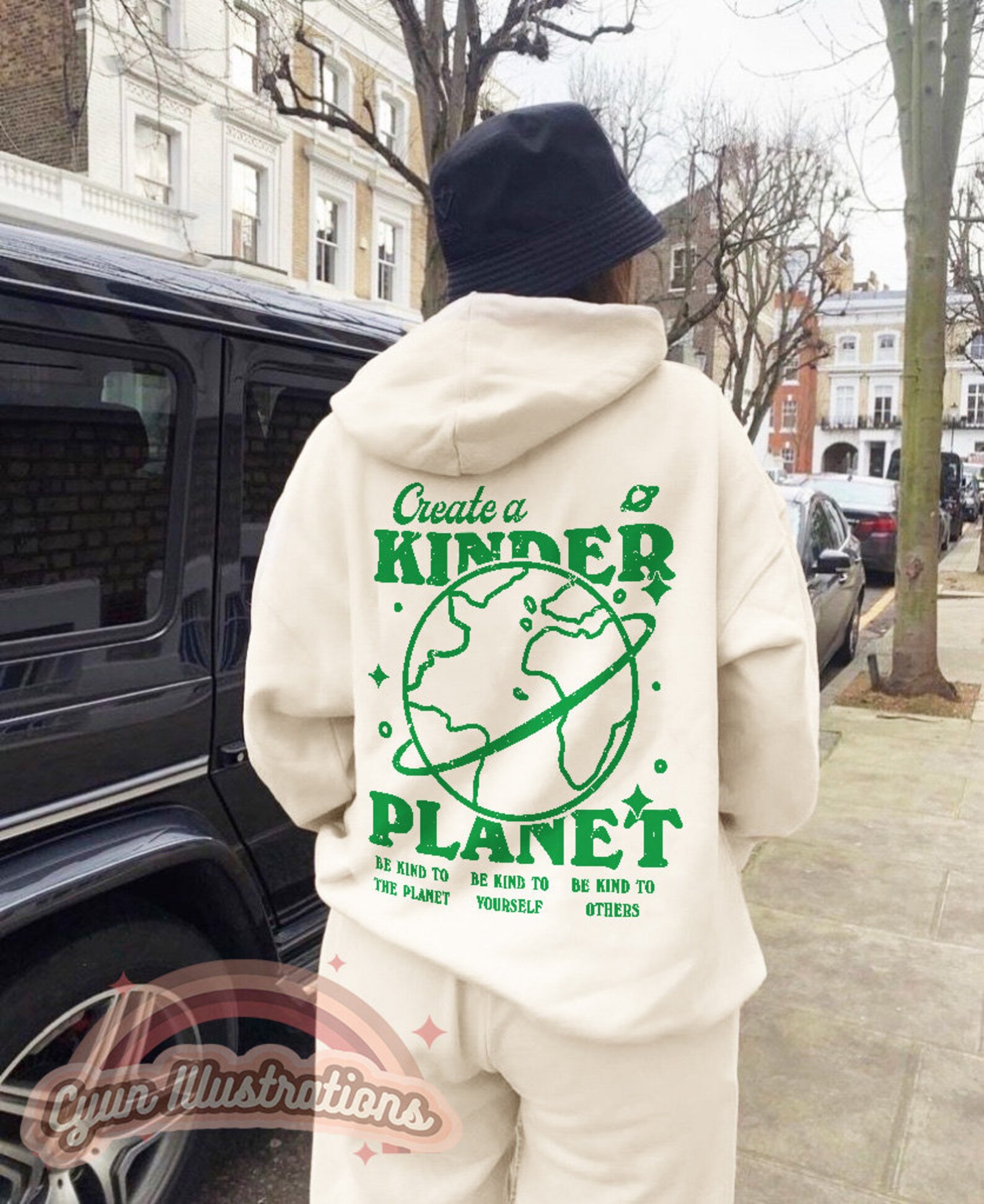 Kind Planet Hoodie Trendy Vintage Style Hoodie Kinder Planet - Etsy