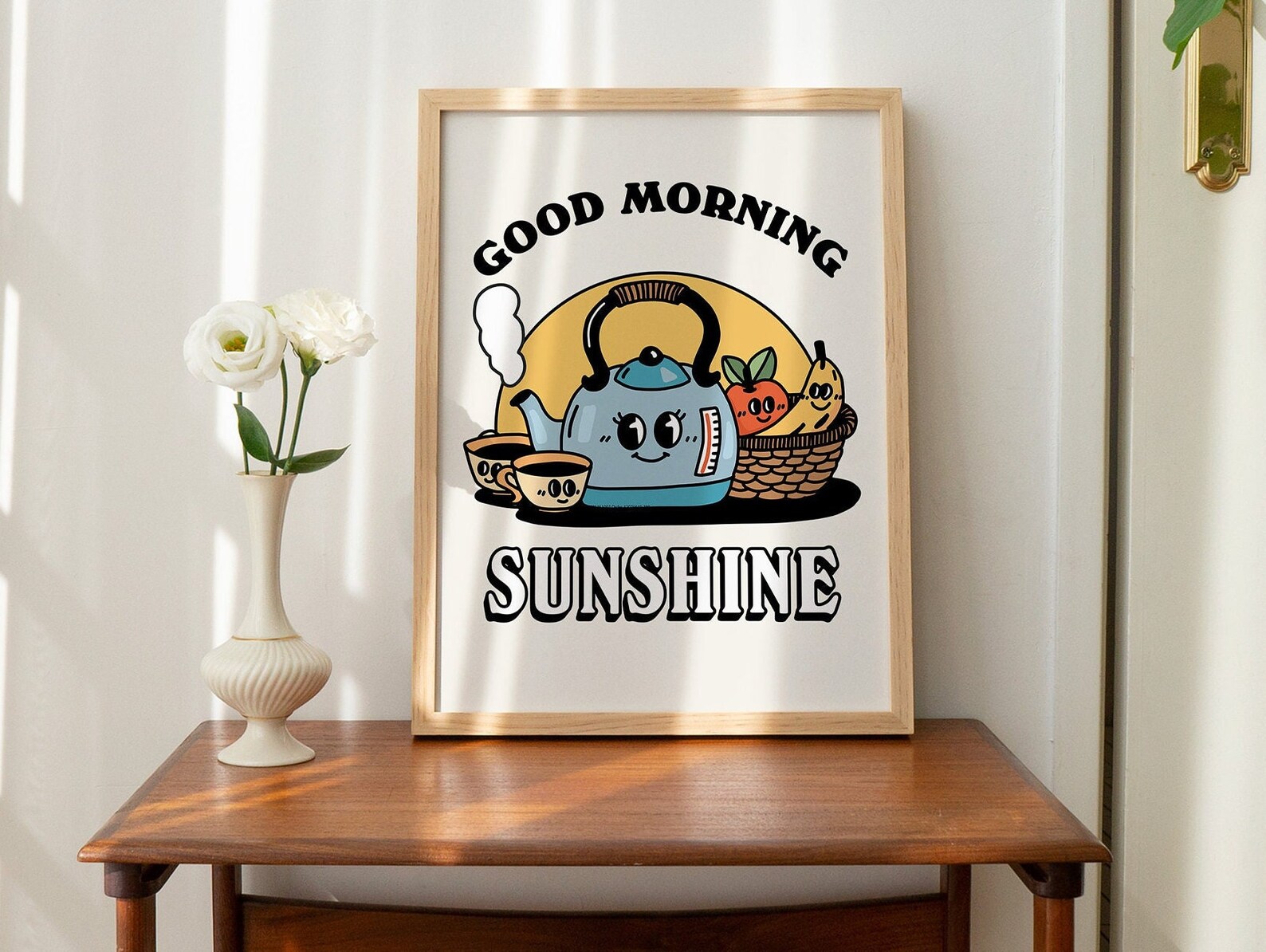 Kitchen Wall Print Retro Breakfast Illustration Vintage - Etsy