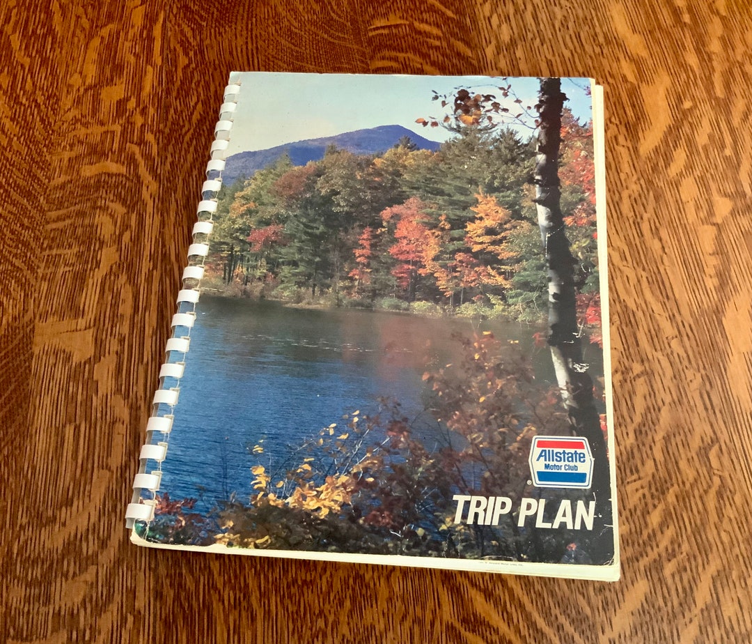 Vintage 1985 Allstate Trip Plan United States Featuring Maps, Mileage ...