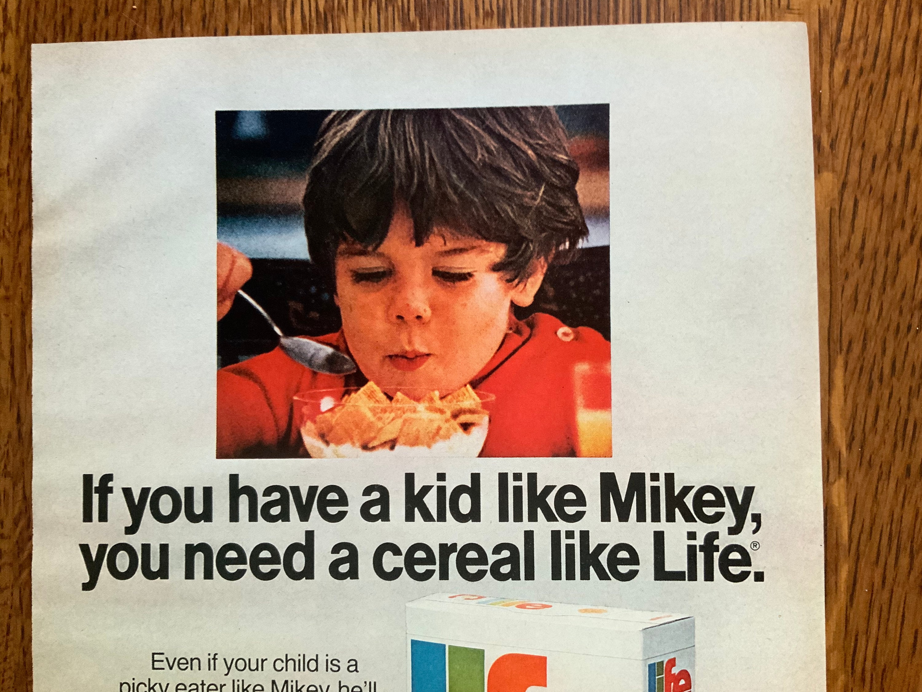 Life Cereal Box Mikey