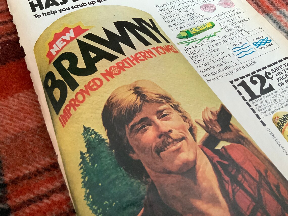 Original 1976 Brawny Man Advertisement northerns New Brawny | Etsy
