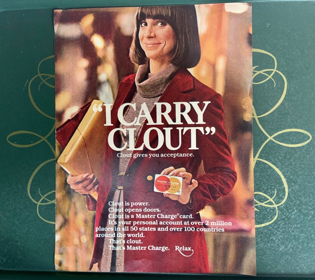 Vintage 1977 Master Charge Retro Advertisement I Carry Clout Ads Aimed ...