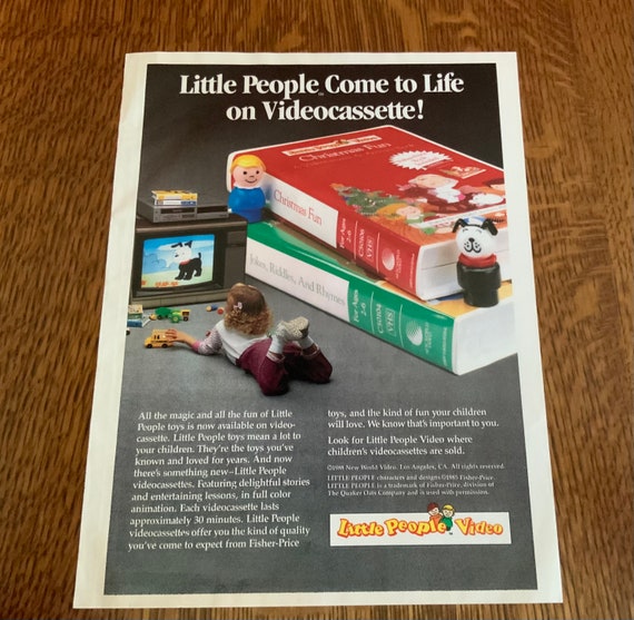 Vintage 1988 Fisher Price Print Advertisement Little People - Etsy