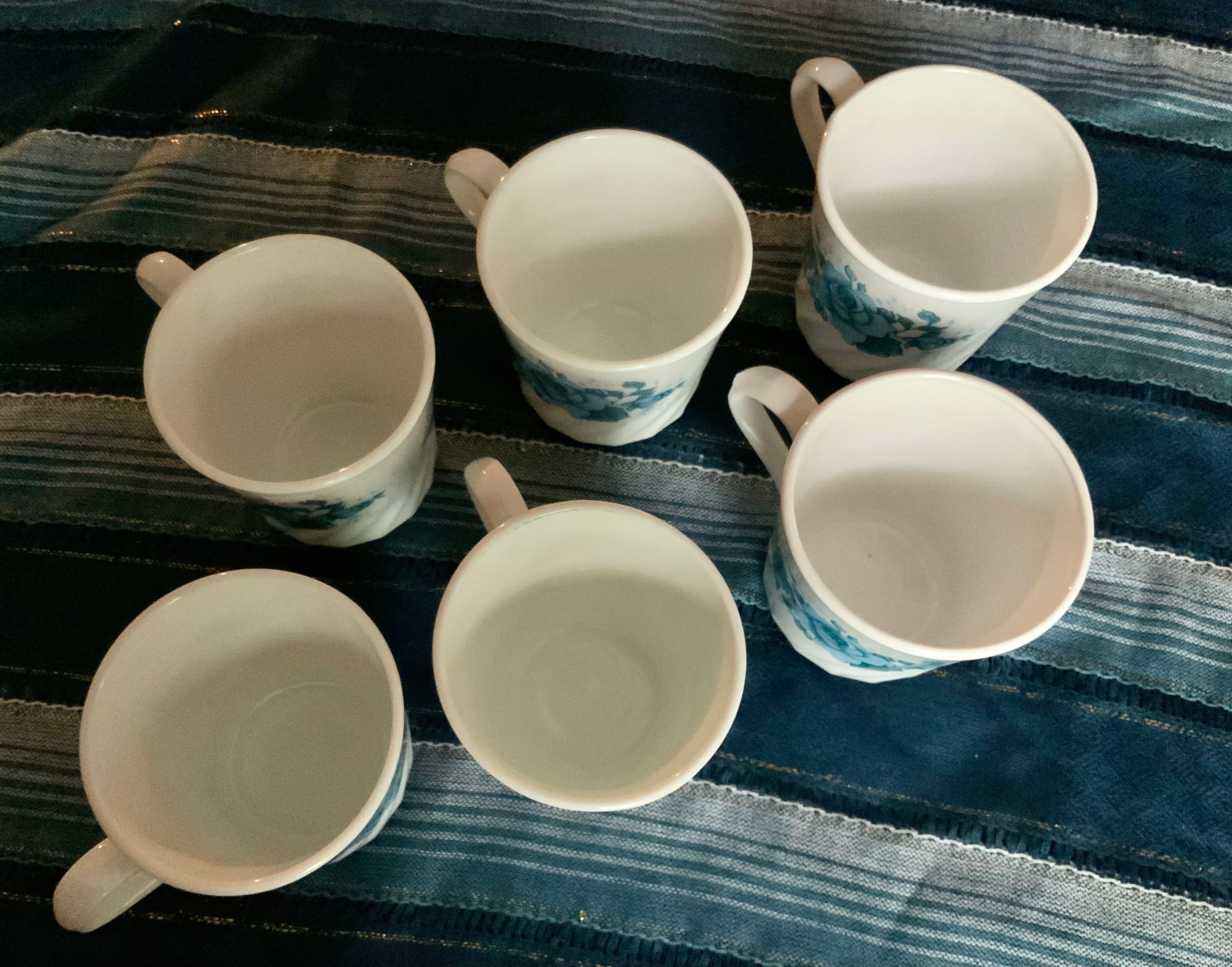 Vintage Corning Blue Velvet Wavy Cups Coffee Mug Set lovely - Etsy UK