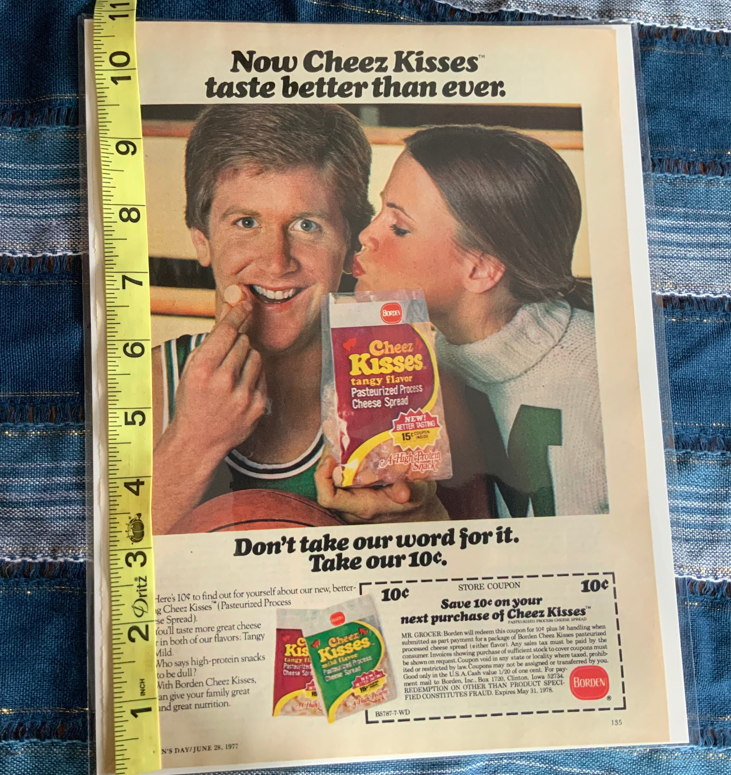 Vintage 1977 Paper Advertisement Borden Cheez Kisses Bite - Etsy