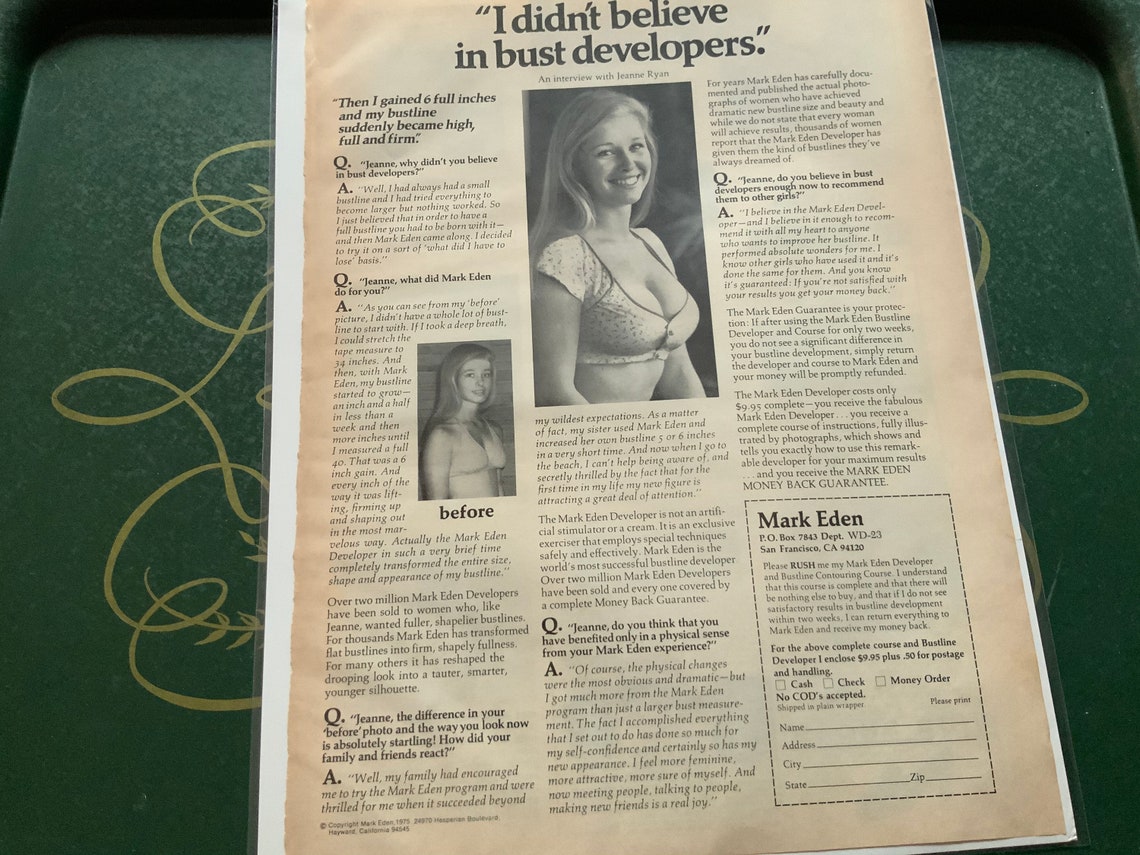 Vintage Mark Eden Bust Developer and Bustline Contouring Course Vintage ...