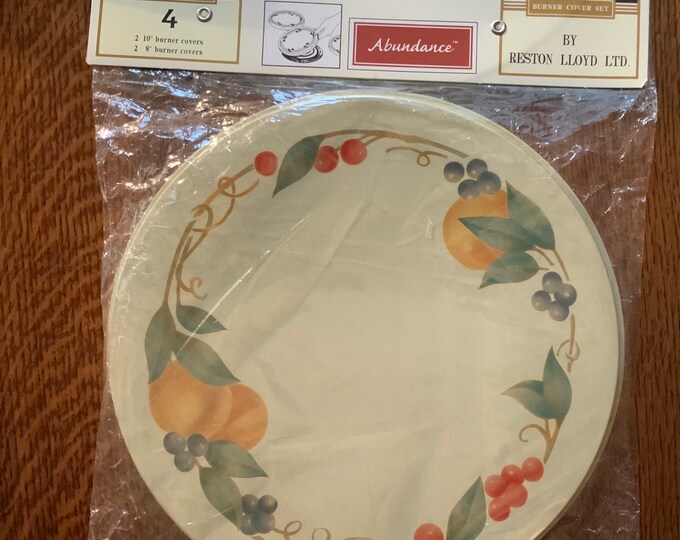Corelle Coordinates Burner Cover Set in abundance Pattern 1980s Retro ...