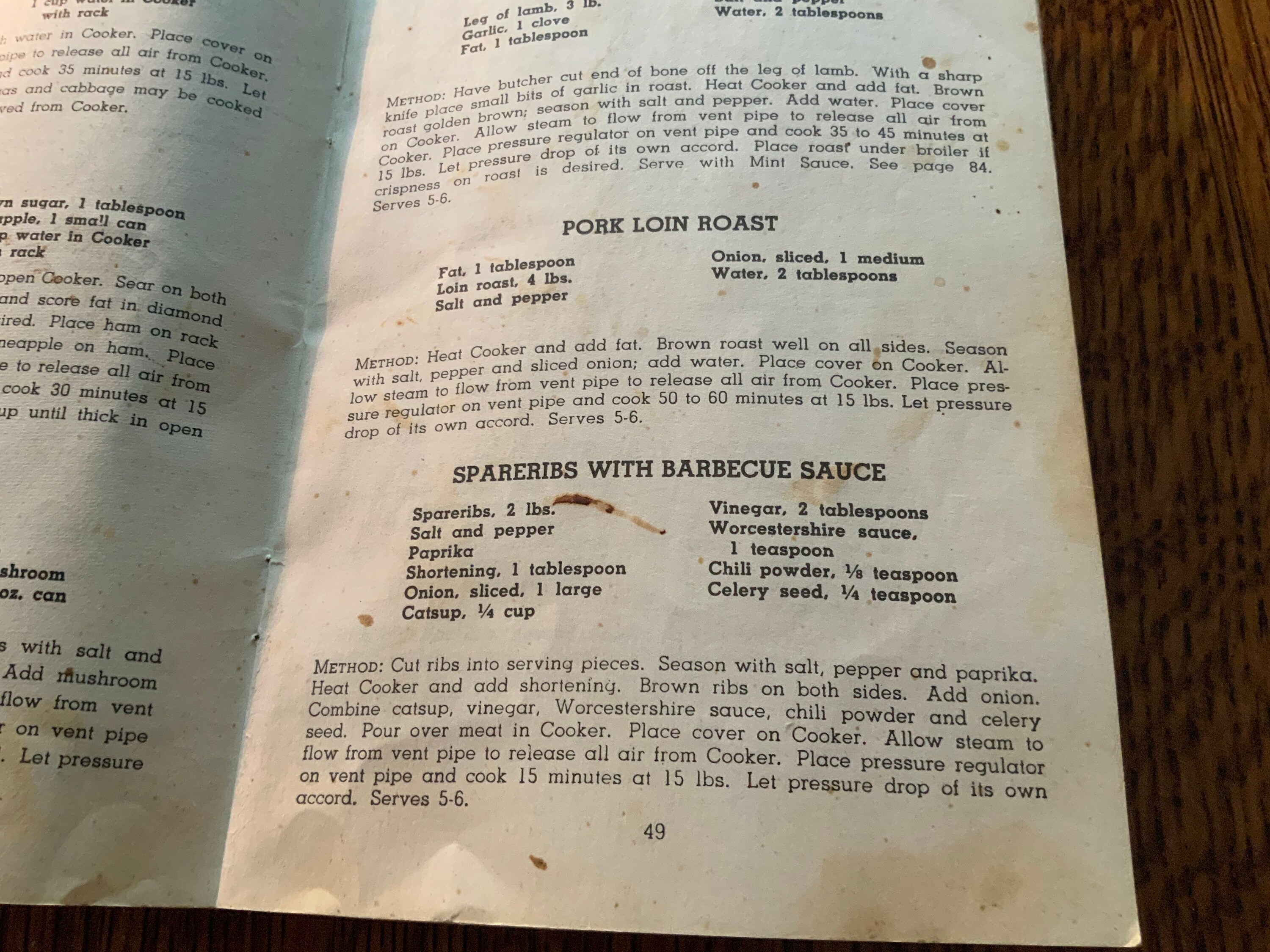Wards Magic Seal Pressure Saucepan Recipe Book : Instructions Time ...