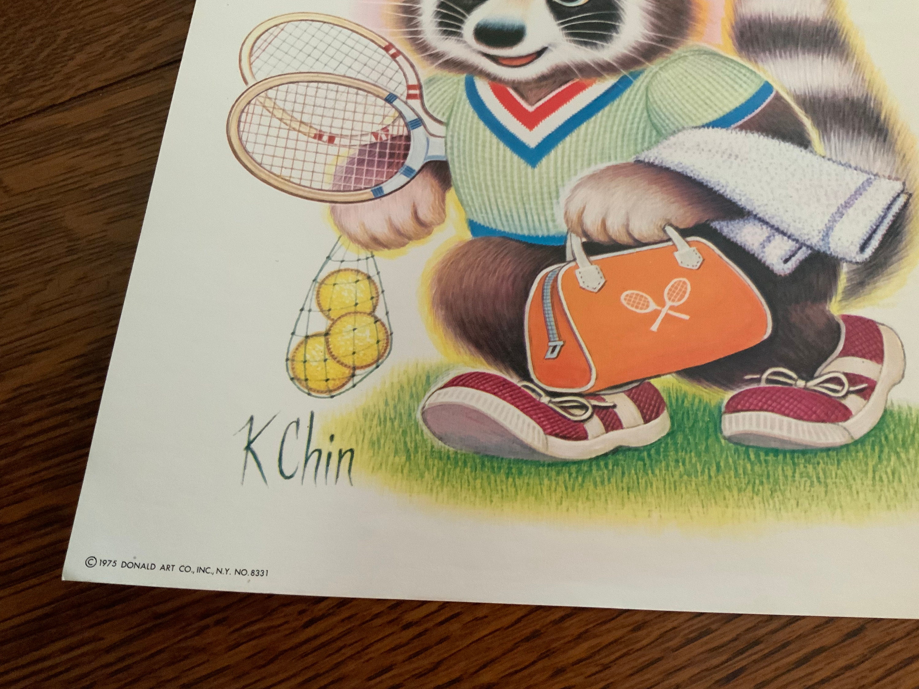 K Chin Lithographs, set of 4 Sport Animal Original Prints from 1975 ...