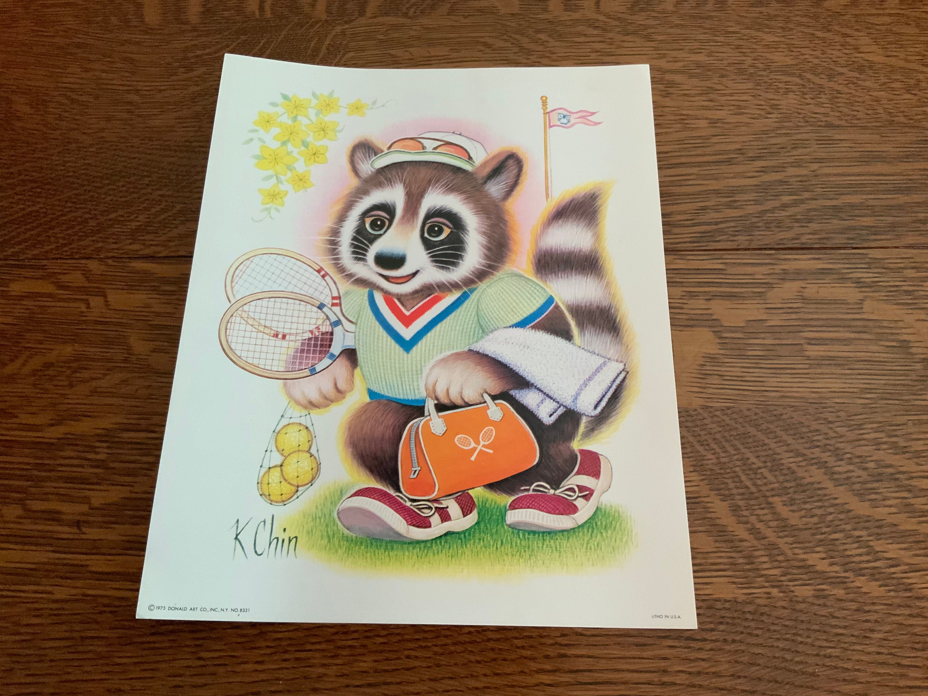 K Chin Lithographs, set of 4 Sport Animal Original Prints from 1975 sold by Ibrahim Diallo | SKU ...