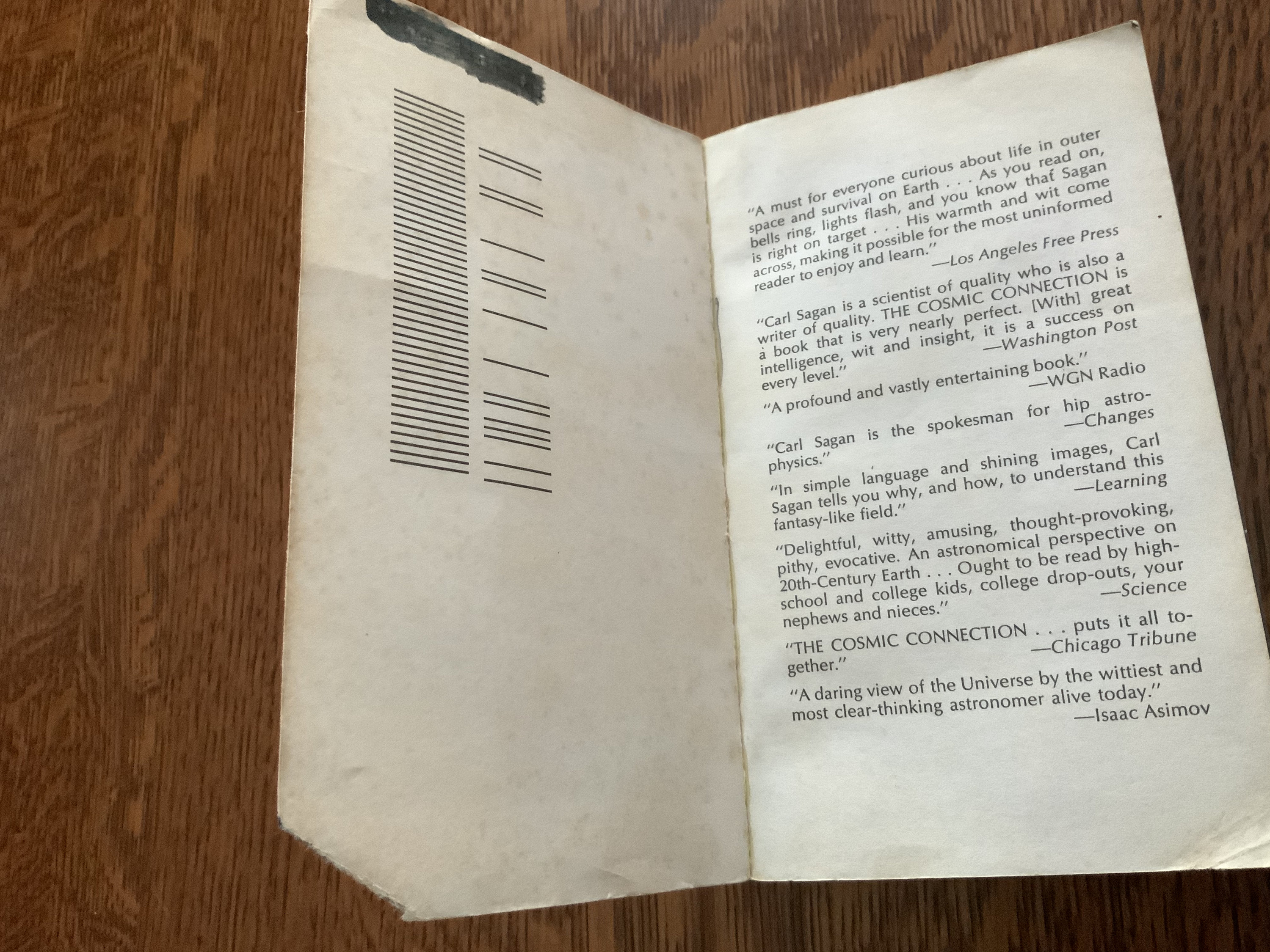 The Cosmic Connection by Carl Sagan 1975 Shabby Paperback With - Etsy