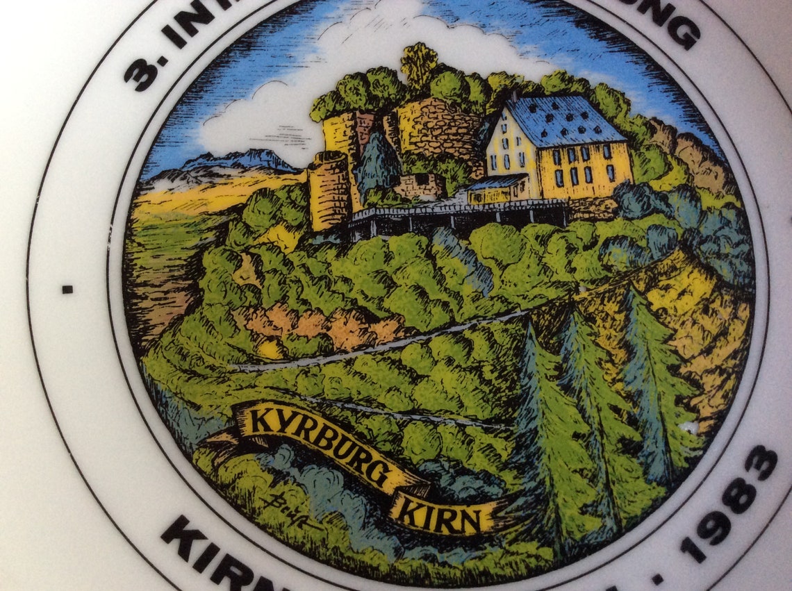 German Travel Souvenir Decorative Wall Plates 1983 - Etsy