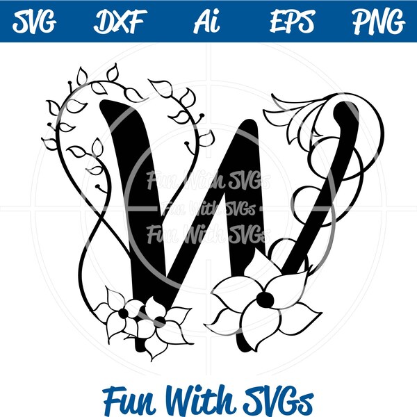 Letter W Monogram - Etsy