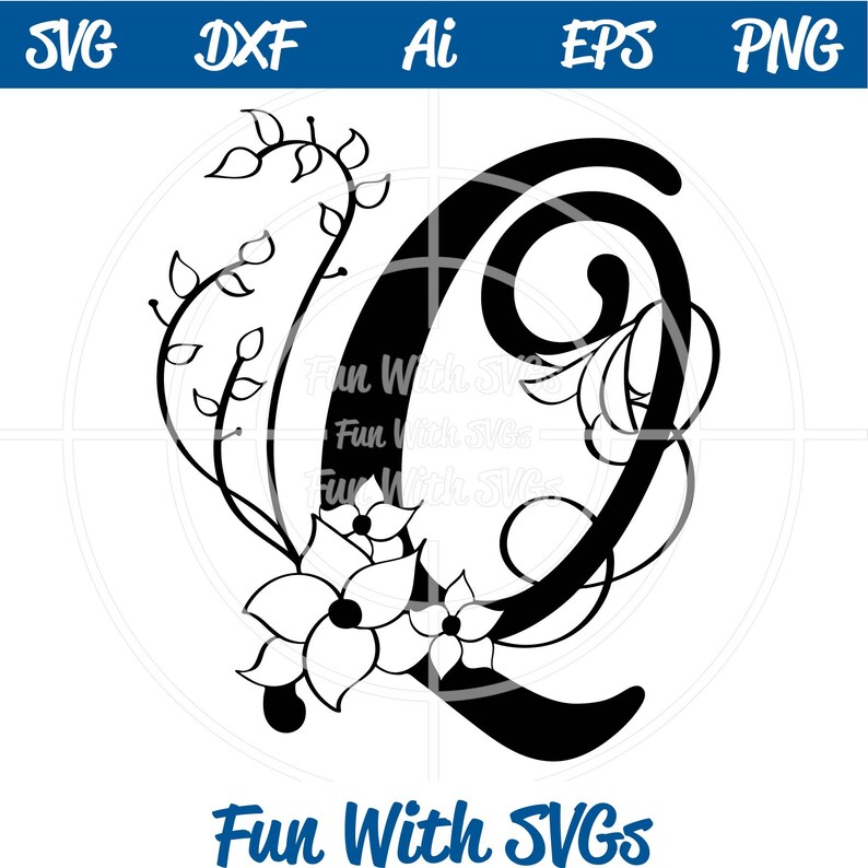 Letter Q Monogram, Alphabet Monograms, Monogram SVG, SVG Files ...