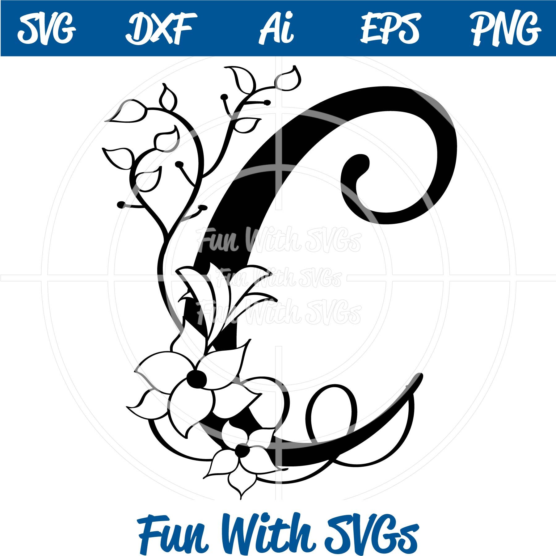 Letter C Monogram, Alphabet Monograms, Monogram SVG, SVG Files ...