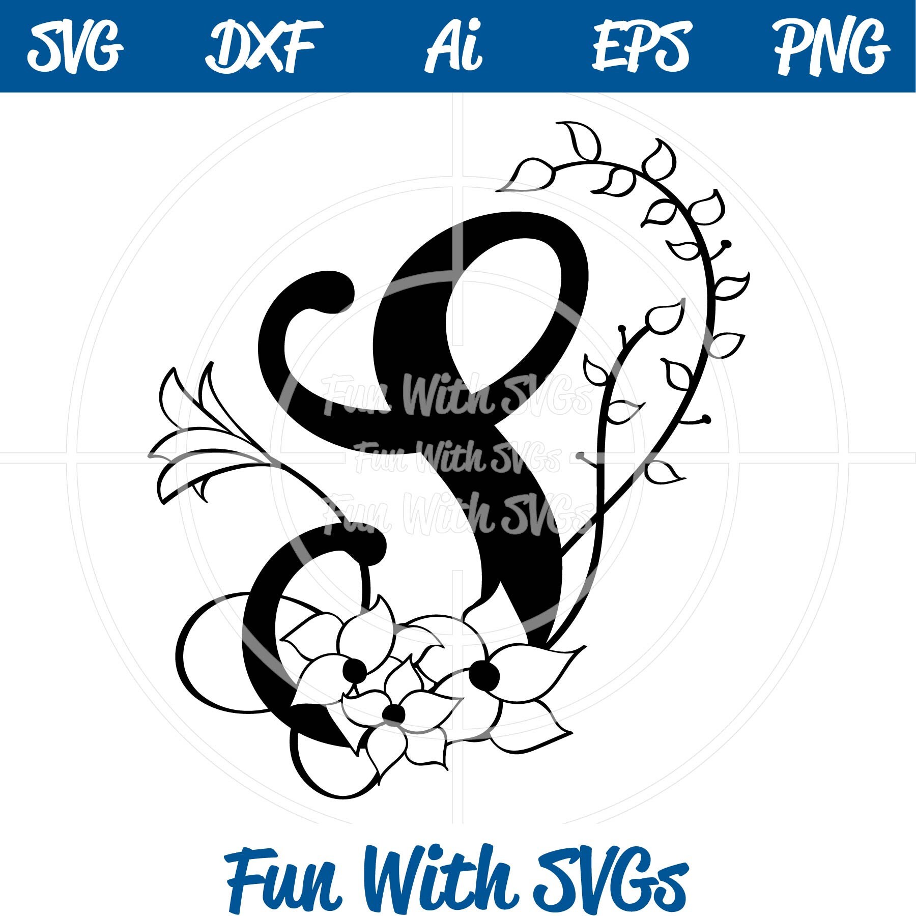 Letter S Monogram Alphabet Monograms Monogram SVG SVG - Etsy