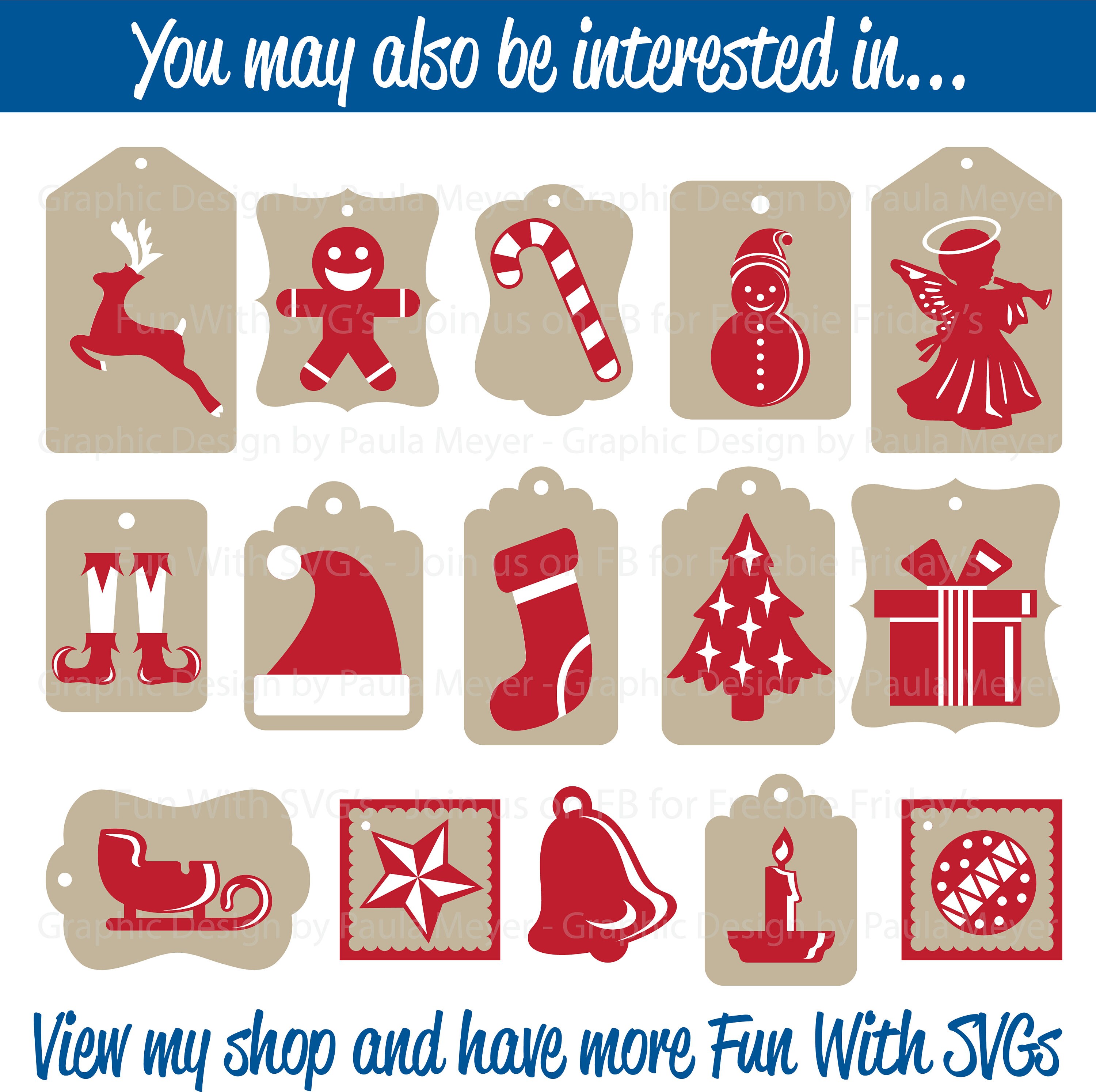 Christmas Gift Tags SVG SVG Files Christmas Gifts Santa - Etsy