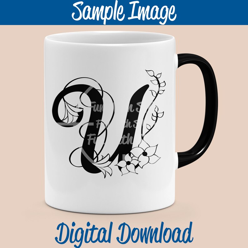 Letter U Monogram Alphabet Monograms Monogram SVG SVG - Etsy