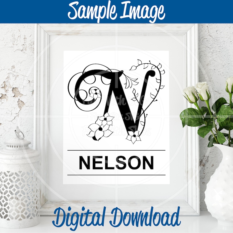 Letter N Monogram Alphabet Monograms Monogram SVG SVG - Etsy