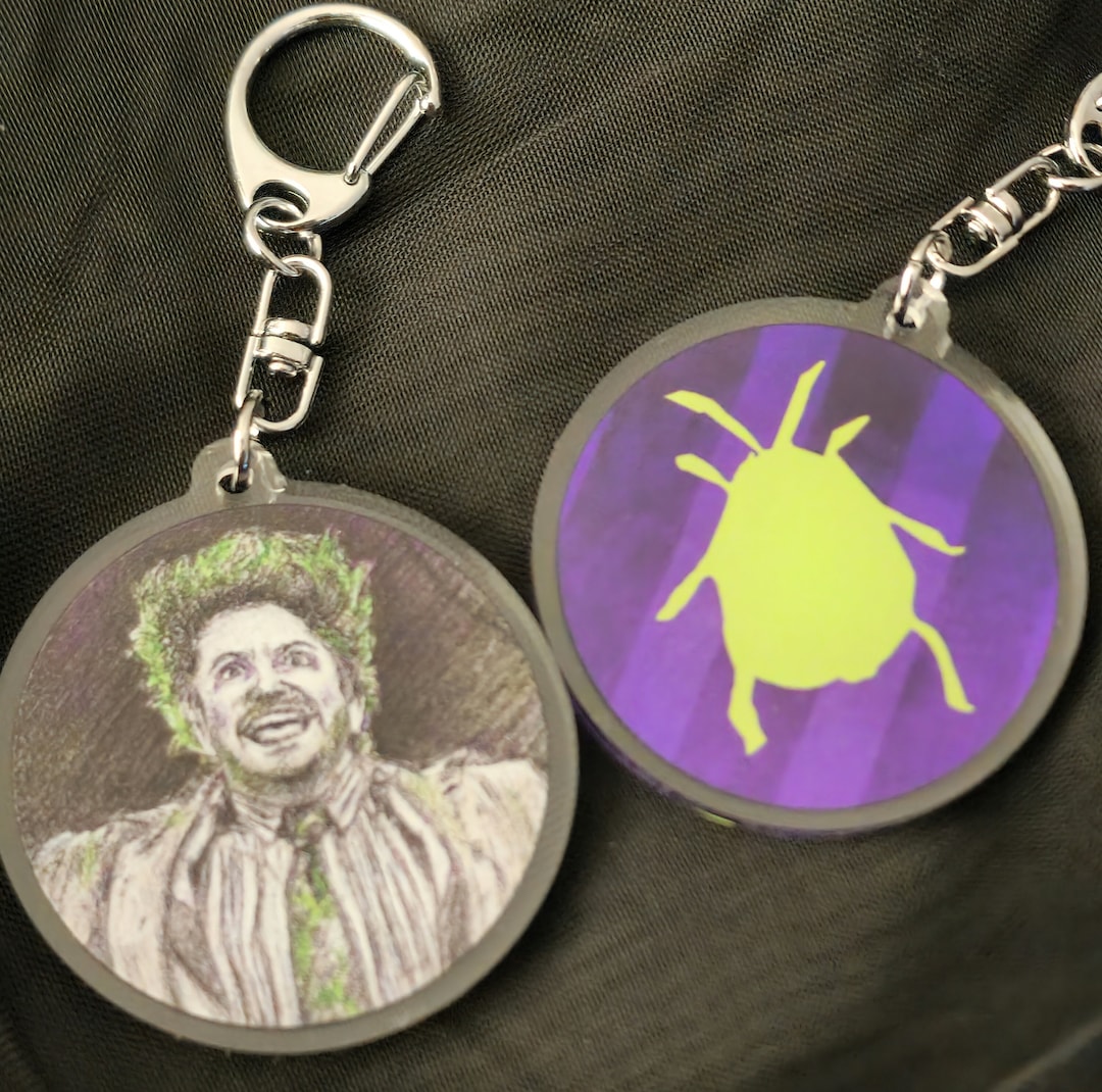 Beetlejuice Keychain - Etsy