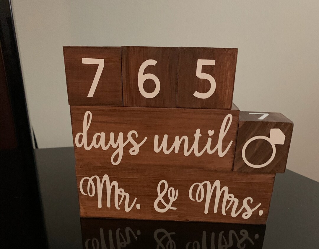 Wedding Countdown Blocks - Etsy