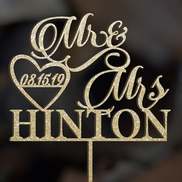 Wedding Cake Topper Rose Gold - Etsy