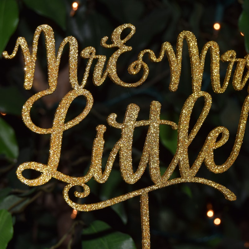 Glitter Wedding Cake Topper - Etsy