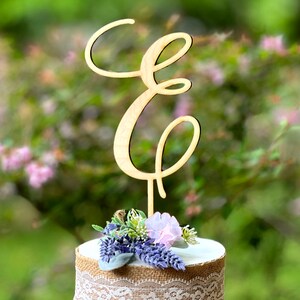 Initial Cake Topper Wedding Cake Topper Rustic Wedding Topper Monogram ...