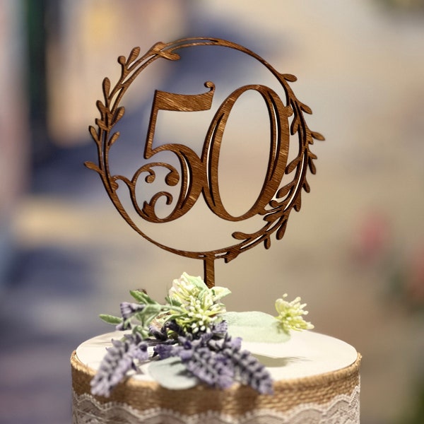 50th Anniversary Cake Topper - Etsy