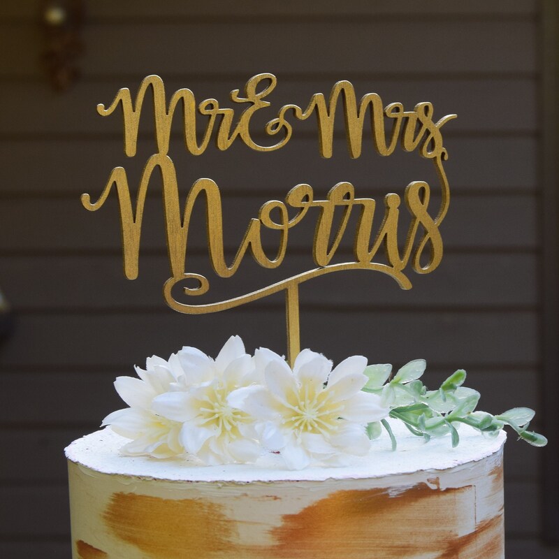 Gold Cake Topper - Etsy