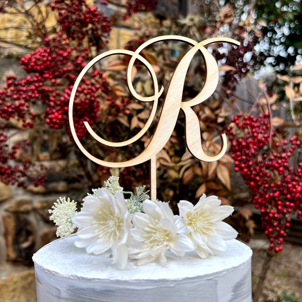 Monogram Cake Topper - Etsy