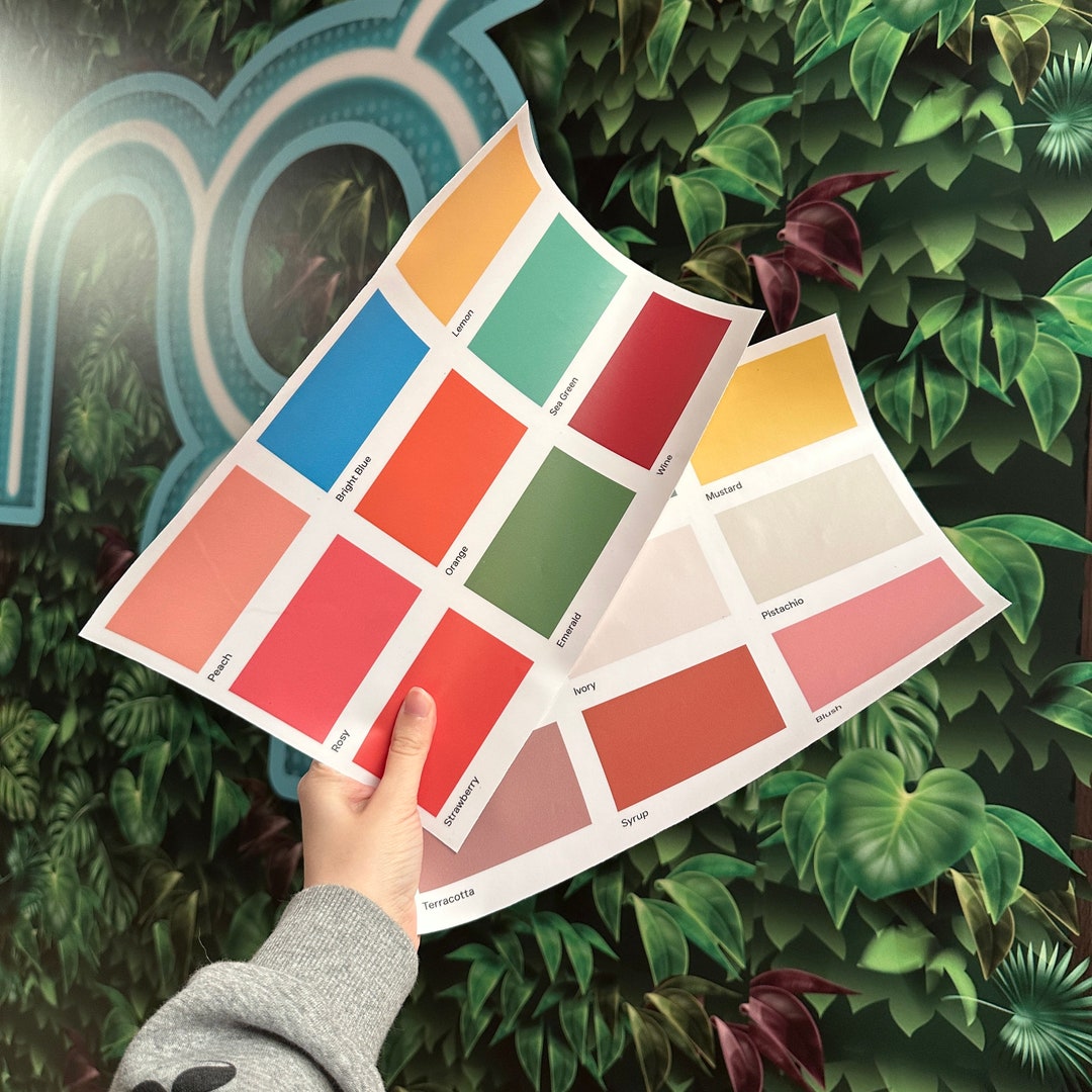 Wall Decal Colour Swatch Stickers Wall Colour Swatches A4 Colour Swatch ...