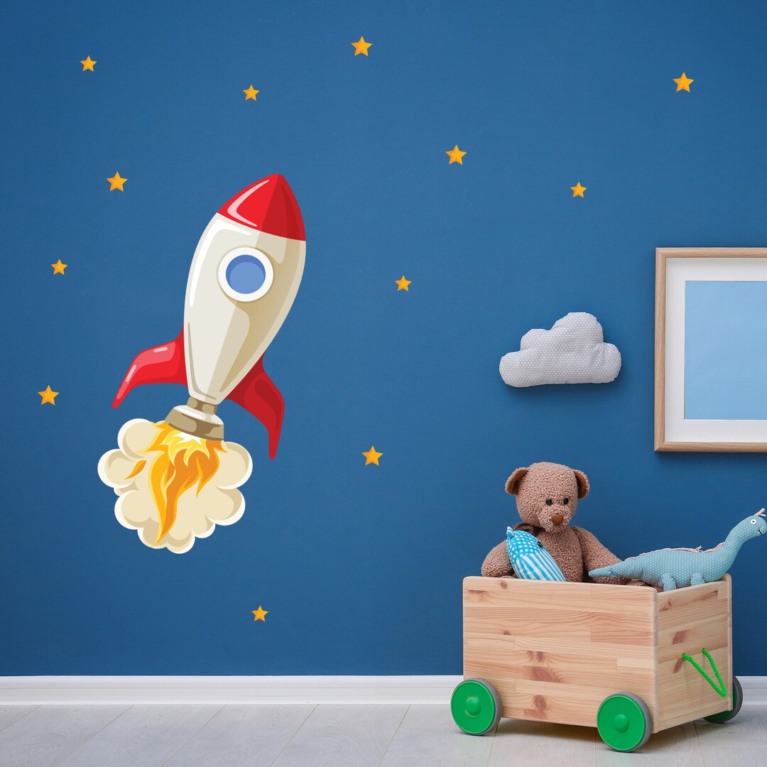 Space Rocket Sticker Set - Etsy