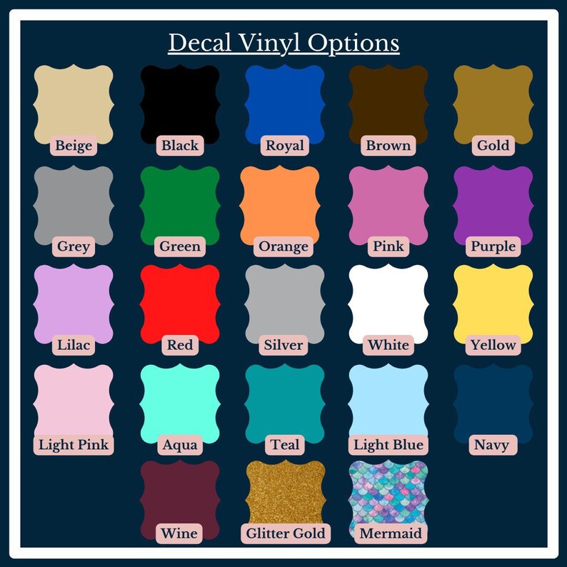 The Little Mermaid Monogram Decal - Etsy