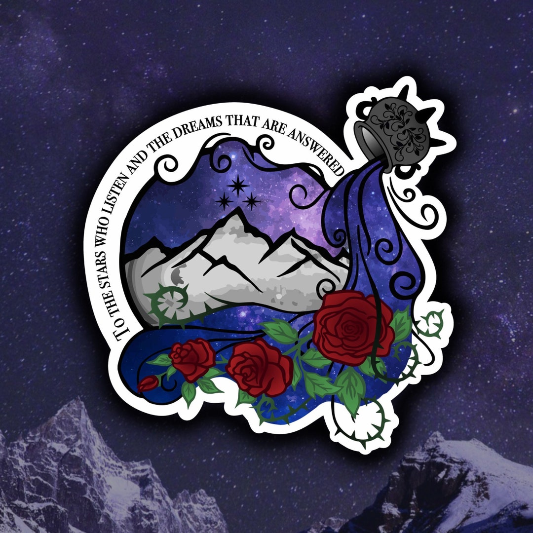 ACOTAR Matte Finish Water Resistant Cauldron Night Court Symbol Sticker ...