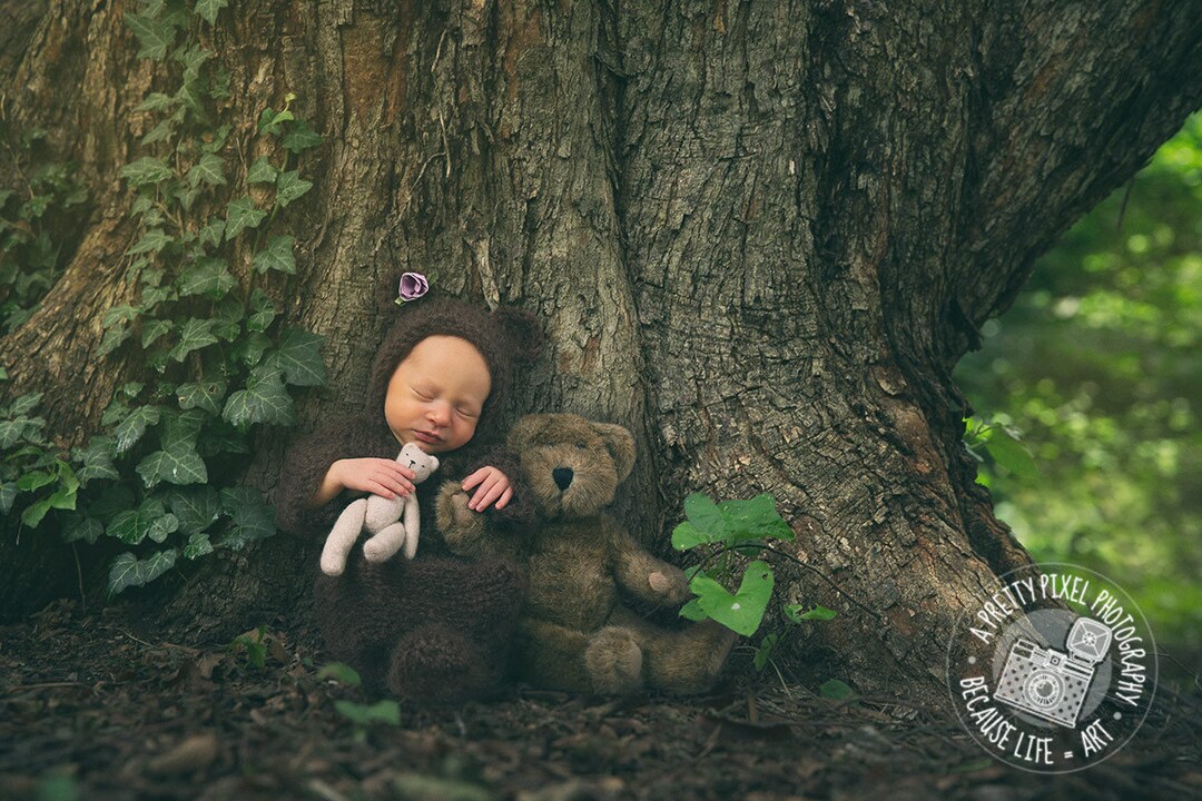 Digital Background for Composites of Newborns of Ivy Covered Tree Stump ...