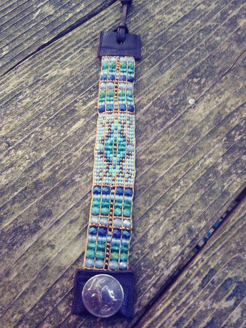 Bead Loom bracelet seed bead woven bracelet Southwest | Etsy