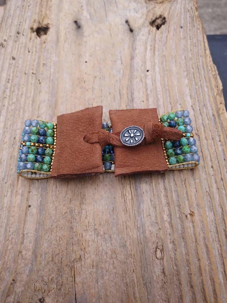 Bead loom bracelet boho bead loom bracelet bead woven | Etsy