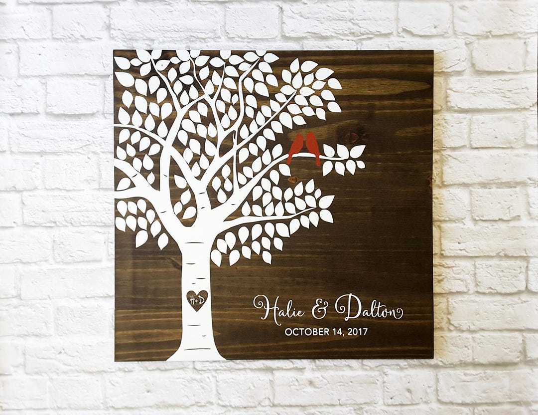 Tree Guest Book Guest Book Tree Tree Leaf Guest Book Leaf - Etsy