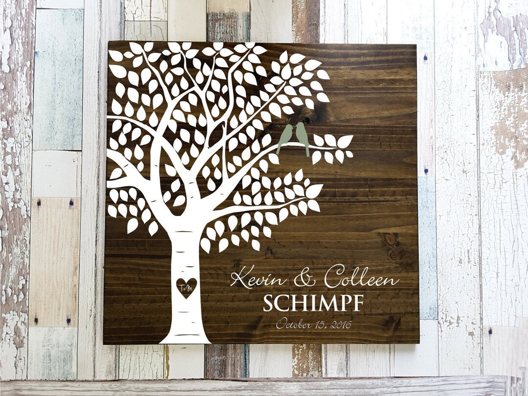 Tree Guest Book Guest Book Tree Tree Leaf Guest Book Leaf - Etsy