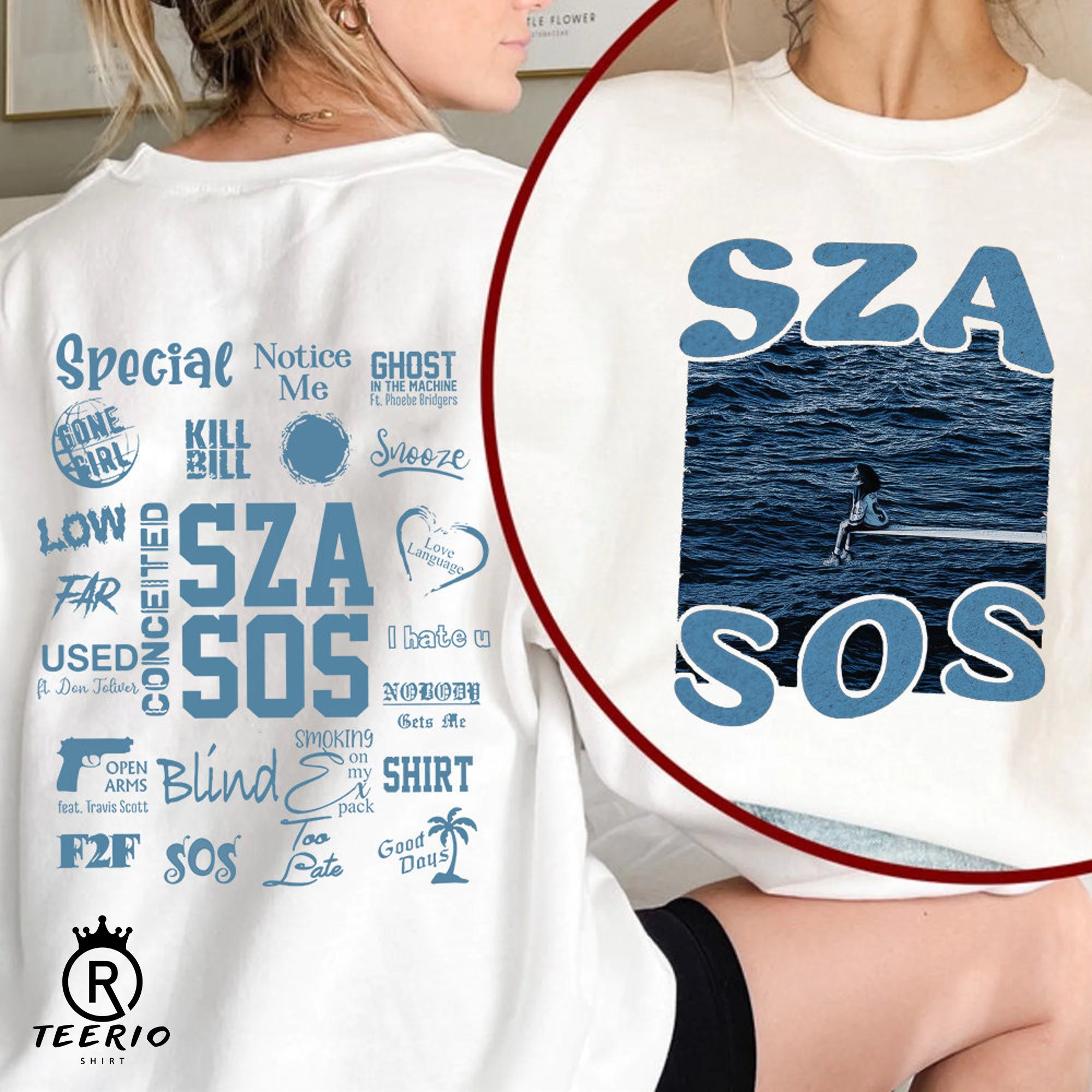 Sza SOS Shirt, SZA Printed Graphic Tee, Good Days Tee, Sos Tracklist ...