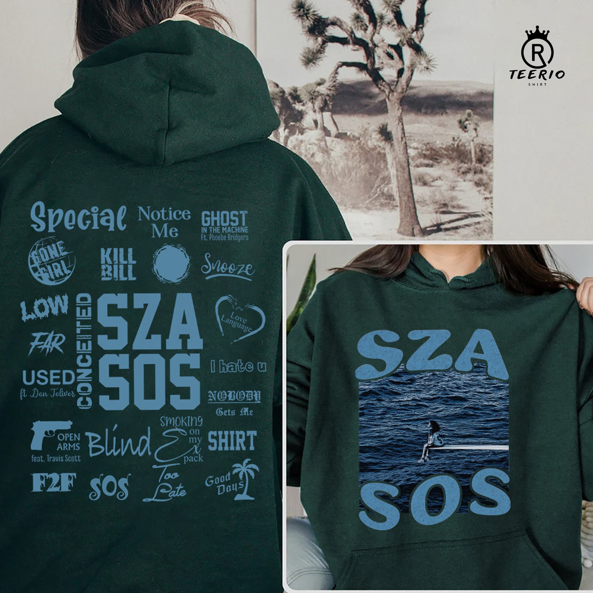 Sza SOS Shirt, SZA Printed Graphic Tee, Good Days Tee, Sos Tracklist ...